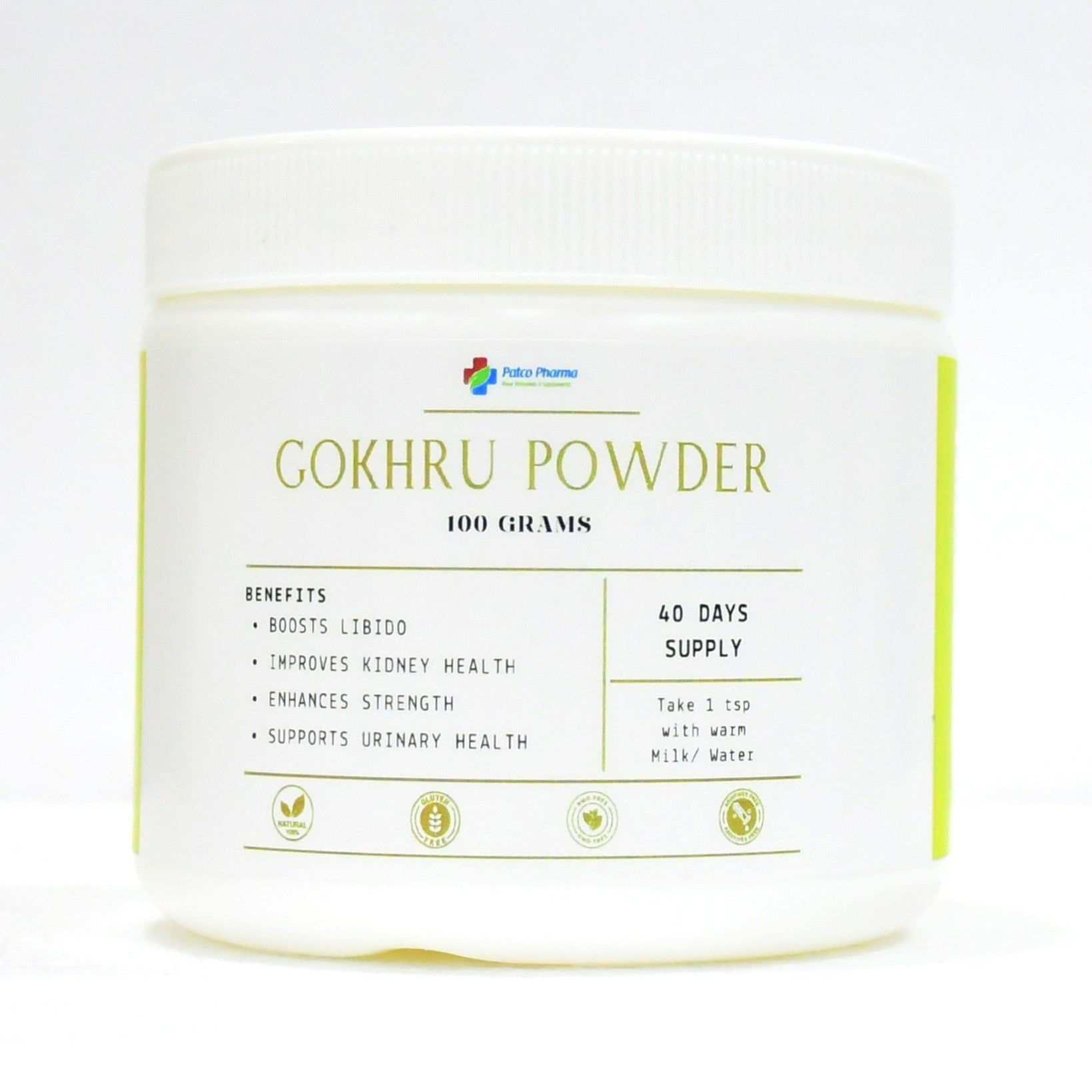 Gokharu Powder 100gm in Jar – Natural Wellness – Patco Pharmaceuticals ...