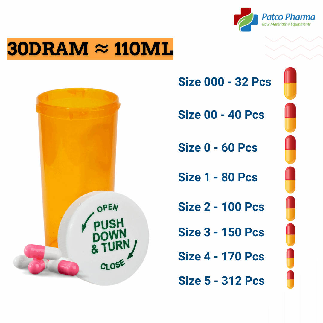 Patco Pharma 30DR (110ml) Medication Vials: Trusted Storage Solutions ...
